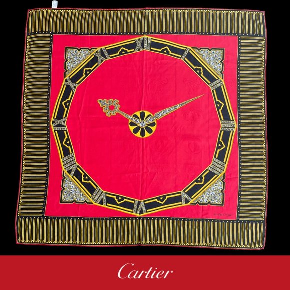 Cartier | Accessories | Authentic Cartier 0 Silk Scarf Diamond Watch ...